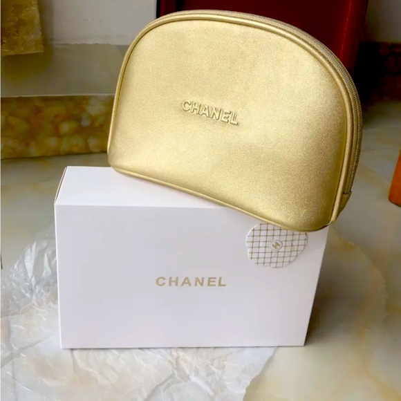 CHANEL | Bags | Rare Chanel Gold Bag Pouch With Original Chanel Box ...